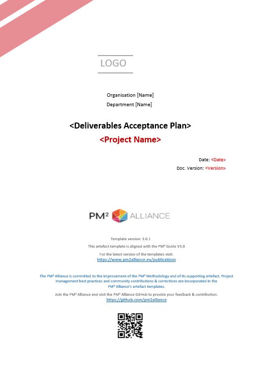 Deliverables Acceptance Plan - PM².guide
